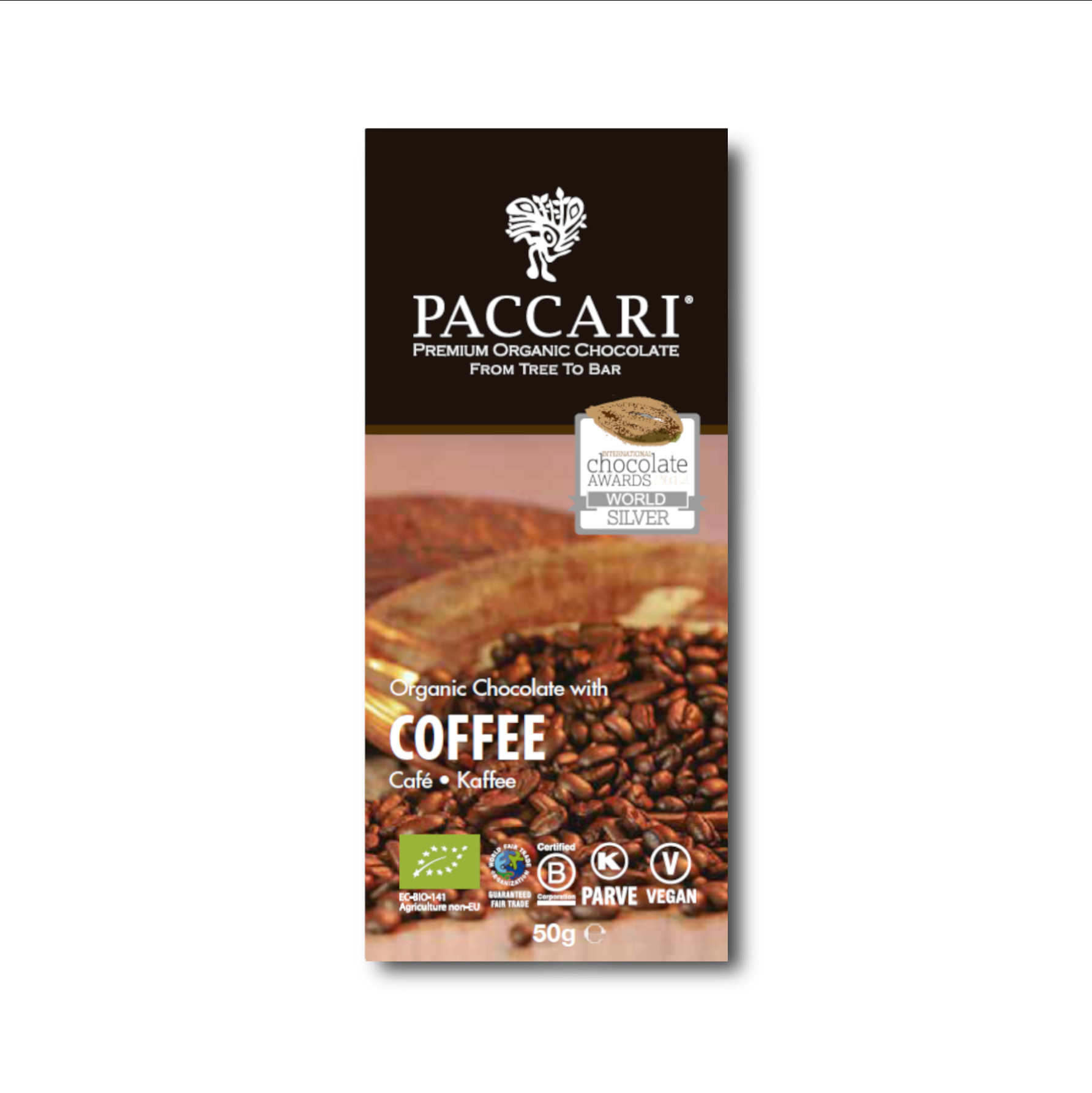PACCARI Bio Schokolade Kaffee 50g,Lakritz,Chips,Fudge,Schokolade ...